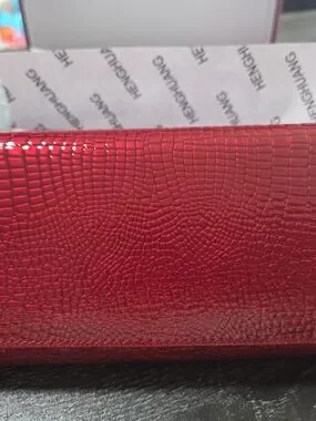 henghuang | Bags | Nwt Red Crocembossed Womens Wallet | Poshmark
